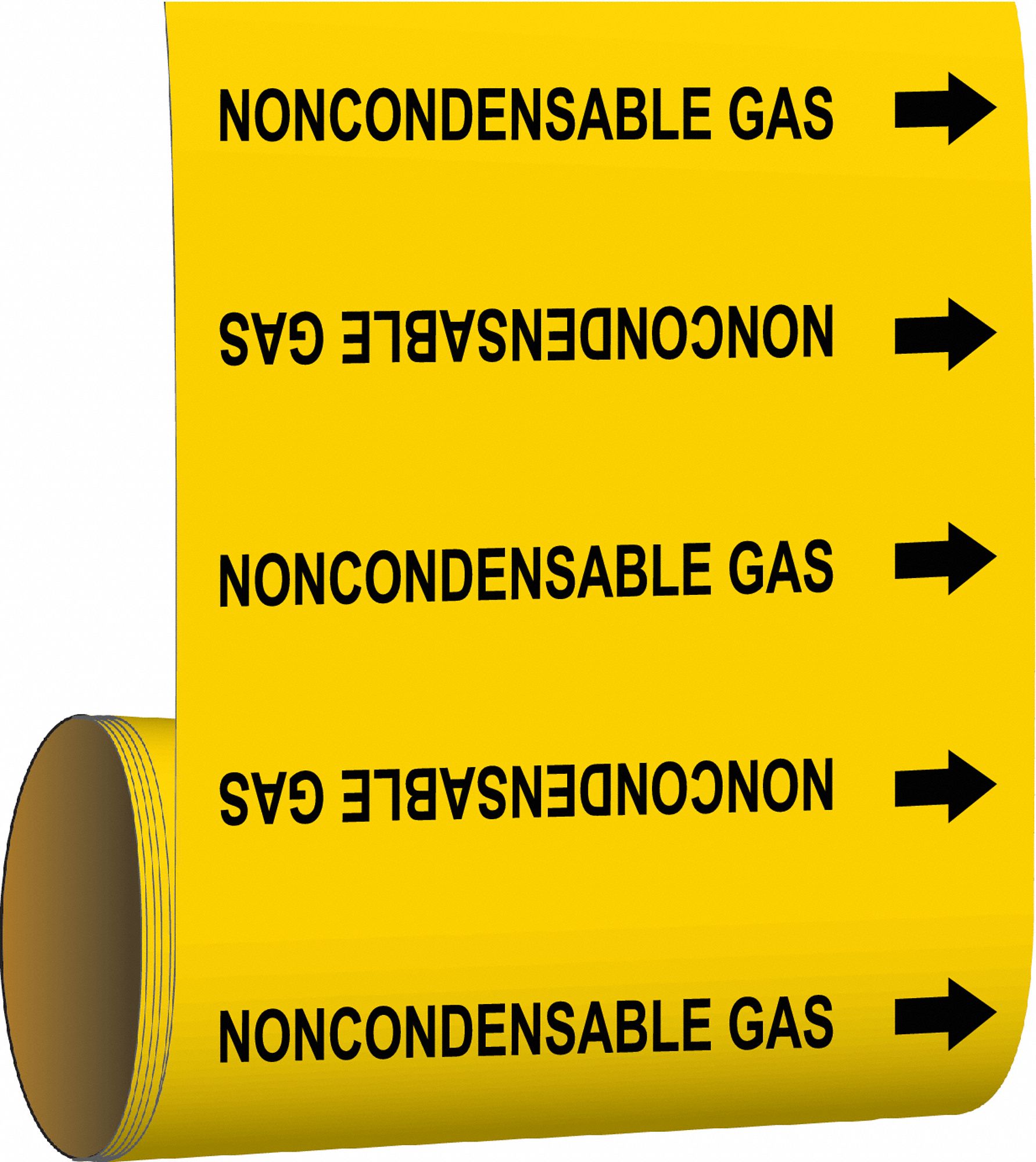 Noncondensable Gas, Yellow, Pipe Marker - 8PHU6|41565 - Grainger