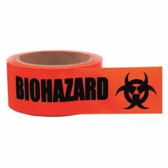 Biohazard Warning Tape, Message - Grainger