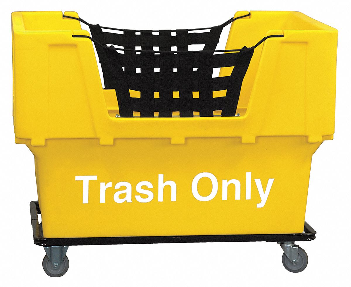 23 cu ft Cubic Foot Capacity, Yellow, Cube Truck for Trash and ...