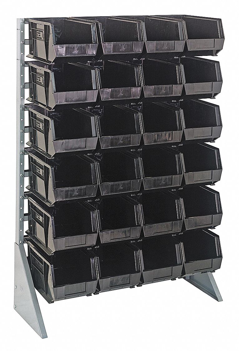 QUANTUM STORAGE SYSTEMS, 36 in x 54 in x 15 in, 1 Sided, Bin Rail Floor ...