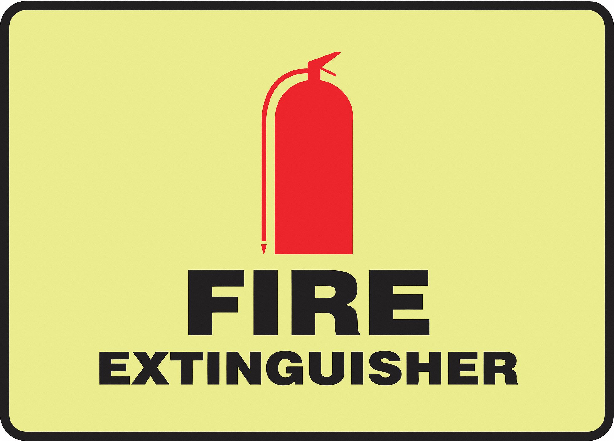 Fire Extinguisher Sign, Vinyl, Rectangle, English, Not Retroreflective ...