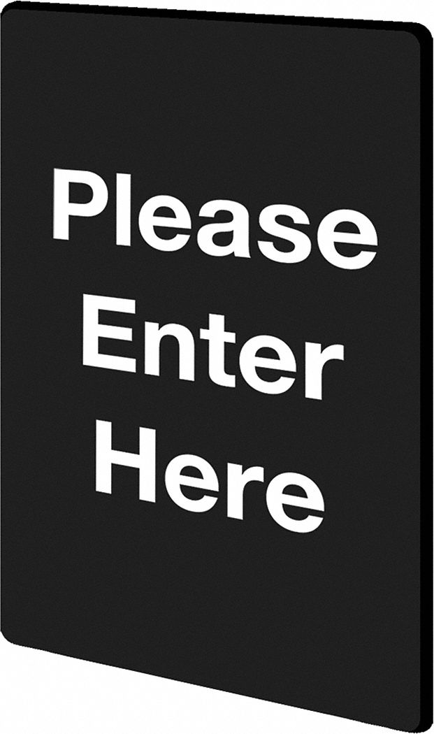 TENSABARRIER, Black, Please Enter Message, Acrylic Sign - 8NHE9|S01-P ...