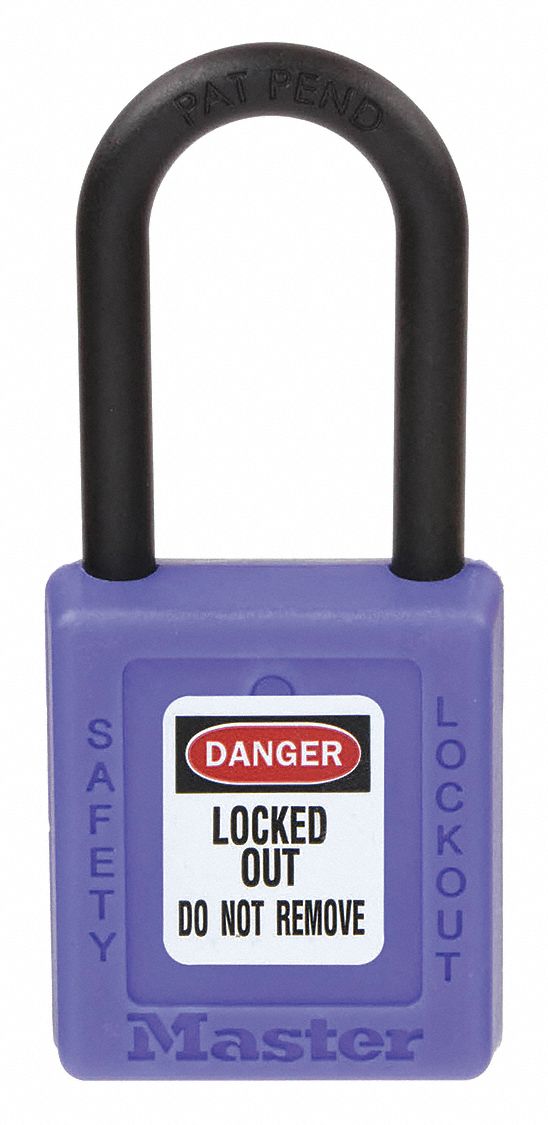 MASTER LOCK LOCKOUT PADLOCK, KEYED ALIKE, THERMOPLASTIC, STANDARD BODY ...