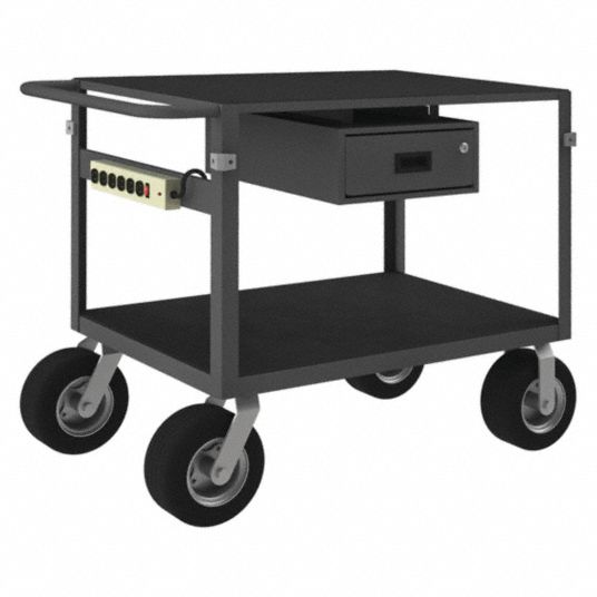 1,200 lb Load Capacity, 48 in x 24 in, Instrument Cart with Flush Metal ...