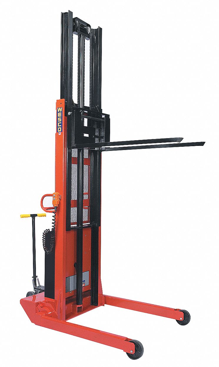Telescoping Powered Stacker, 2000 lb Load Capacity - Grainger