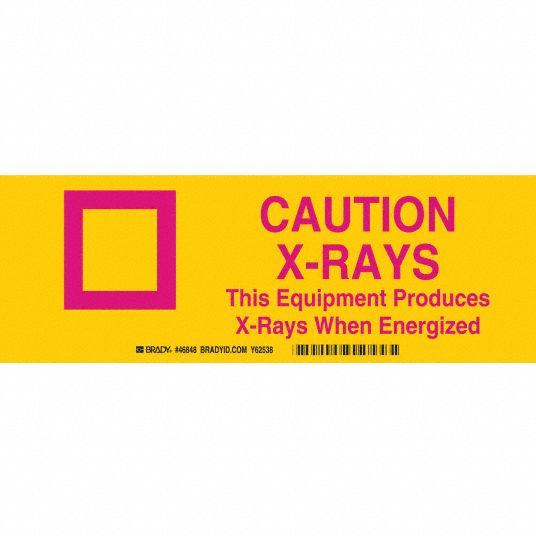 Aluminum, Mounting Holes Sign Mounting, Radiation Caution Sign - 8PCV1 ...