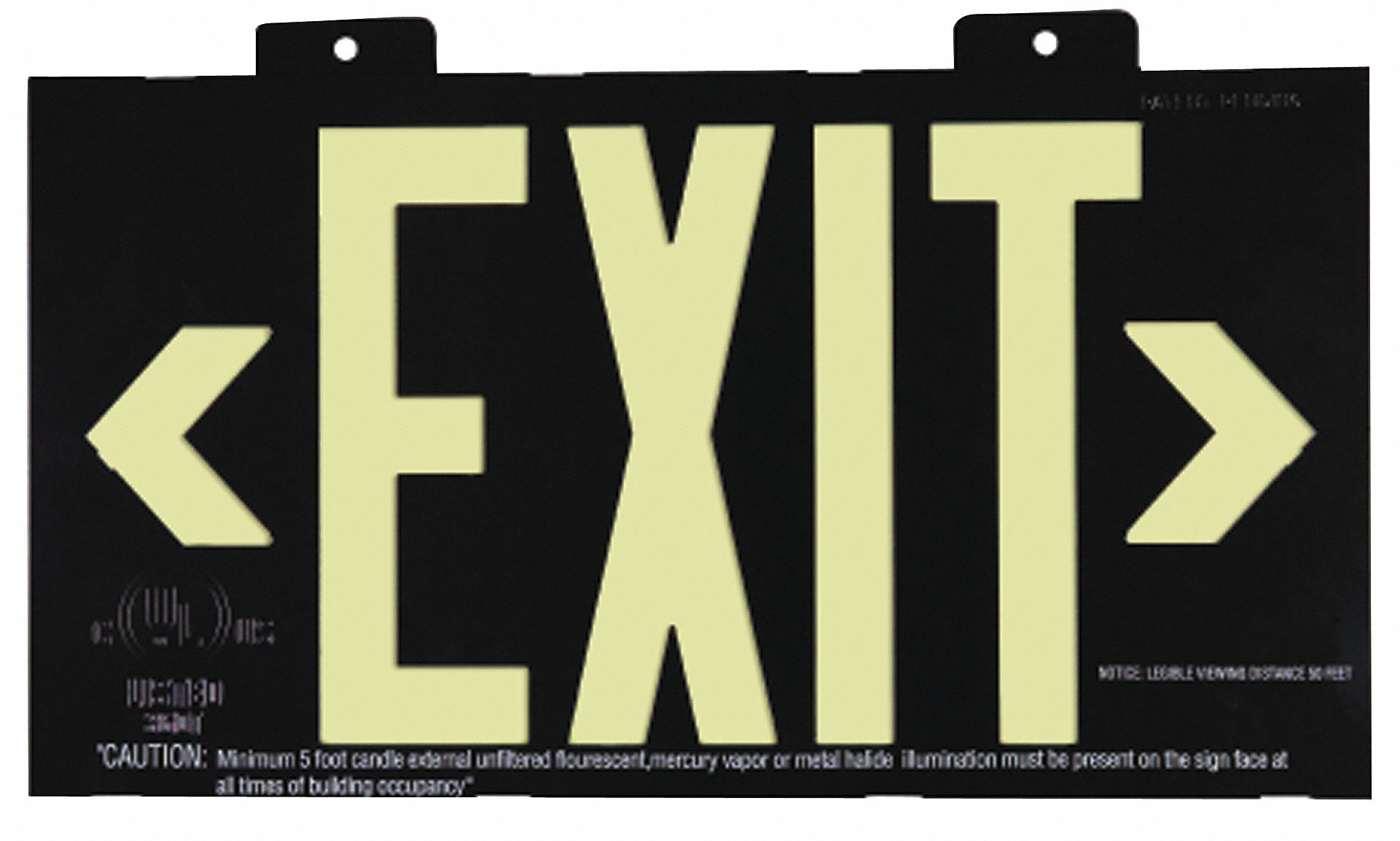 Metal, Exit Sign, 15" Width, 8" Height, With Mounting Holes, Exit ...