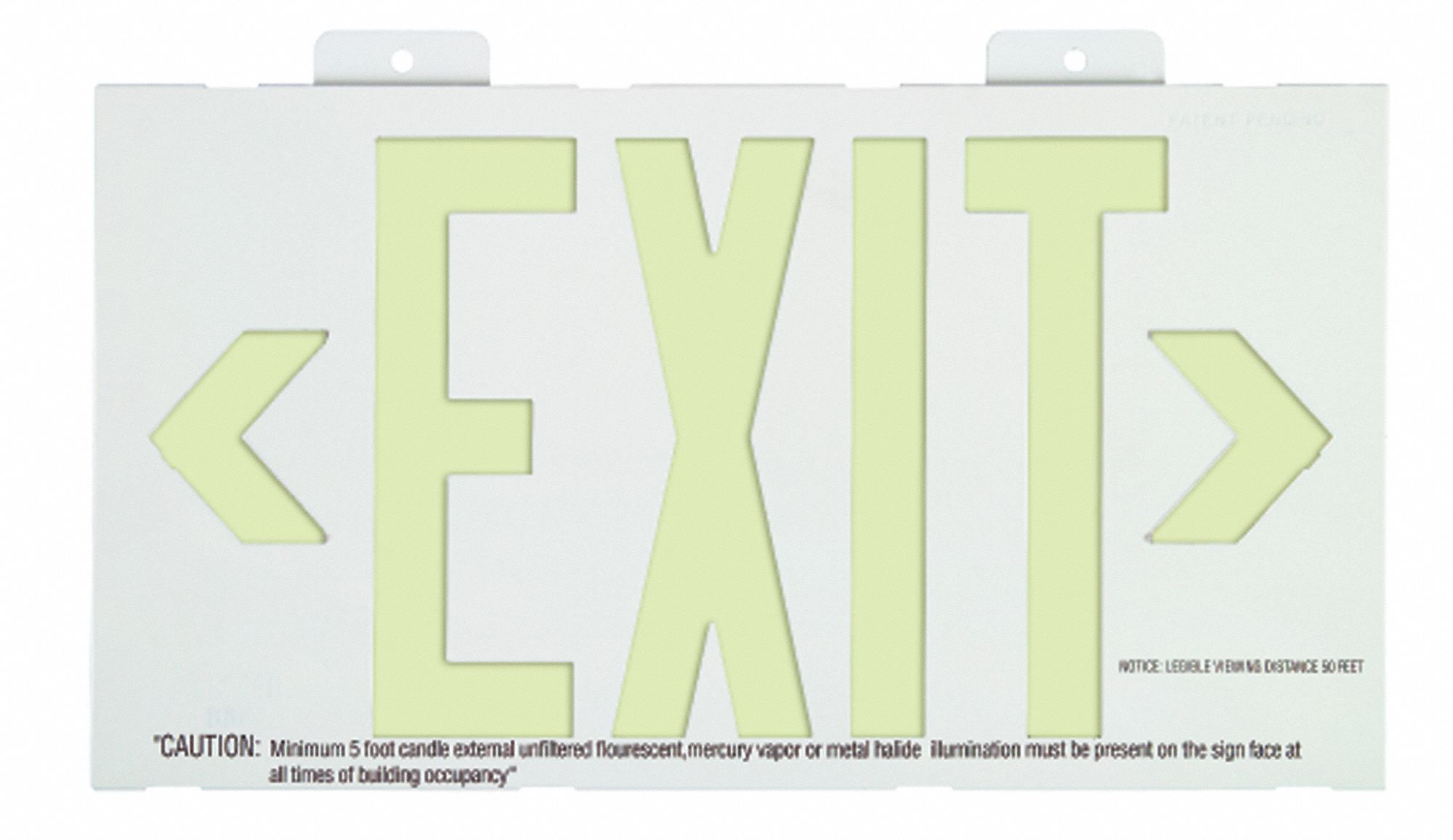 Metal, Exit Sign, 15" Width, 8" Height, With Mounting Holes, Exit ...
