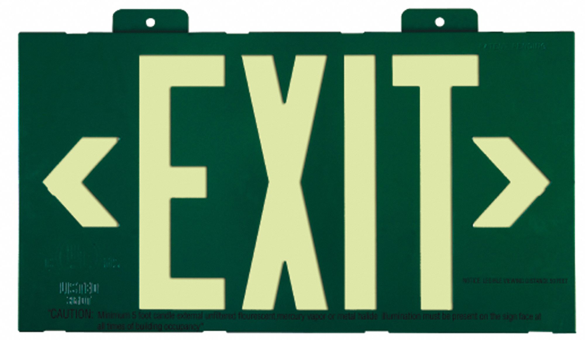 Metal, Exit Sign, 15" Width, 8" Height, With Mounting Holes, Exit ...
