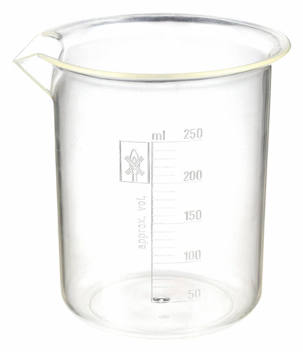 Low Form, 250 mL Capacity - mL, Beaker - 8PDP6|222045-0250 - Grainger