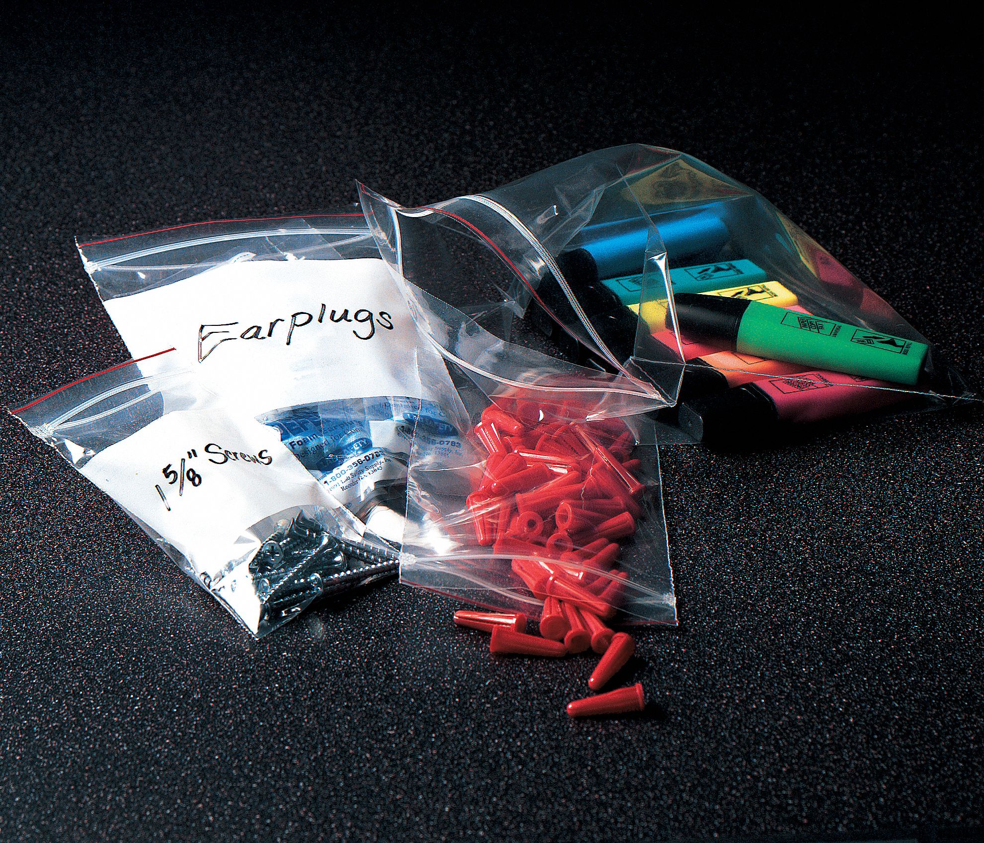 MINIGRIP RED LINE Reclosable Poly Bag: 2 mil Thick, 6 in Wd, 9 in Lg ...