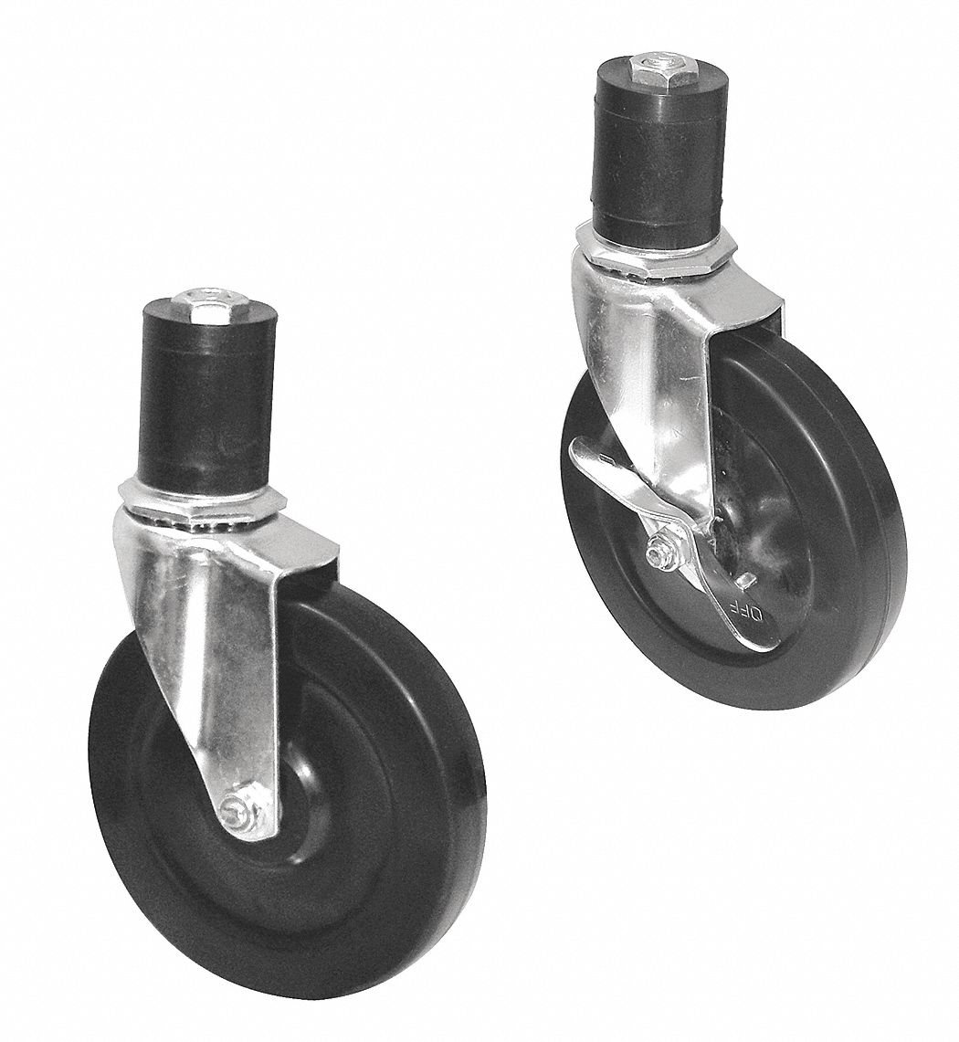 200 lb Load Capacity - Max - NEW, Rubber, Stem Caster Set - 8PH61|TA-25 ...