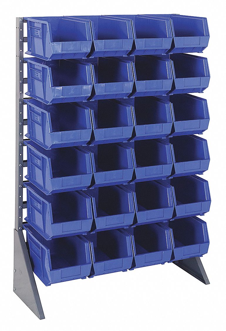 QUANTUM STORAGE SYSTEMS, 36 in x 54 in x 15 in, 1 Sided, Bin Rail Floor ...
