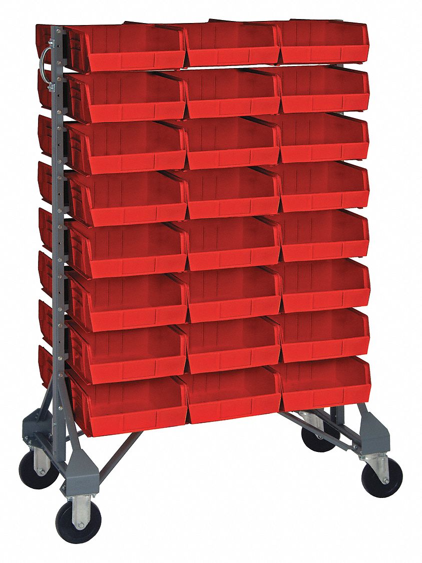 QUANTUM STORAGE SYSTEMS, 20 in x 36 in x 53 in, 48 Bins, Mobile Bin ...