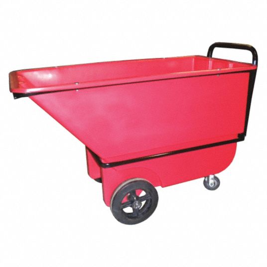 Red, Tilt Truck, 8.1 cu ft, 1200 lb Load Capacity - Grainger