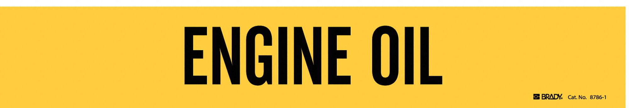 Engine Oil, Yellow, Pipe Marker - 8PJU5|8786-1 - Grainger