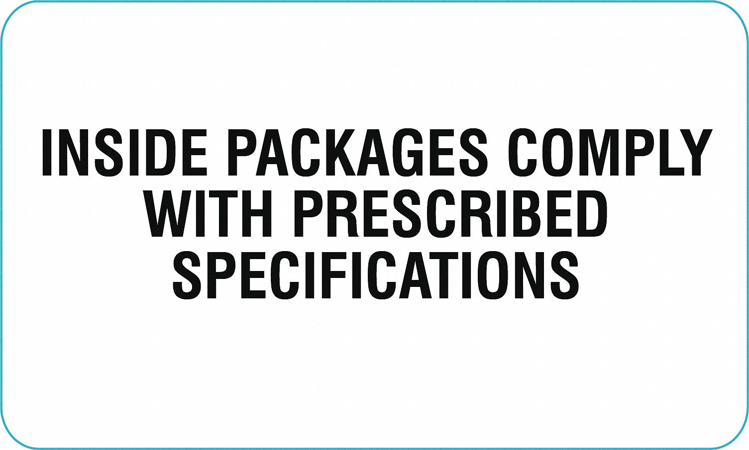 STRANCO INC, Inside Packages Comply with Prescribed Specs, 3 in x 5 in ...