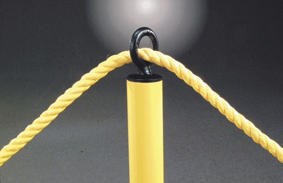 Polypropylene Barrier Rope, Yellow Rope Color, Brass Snap End End Style ...