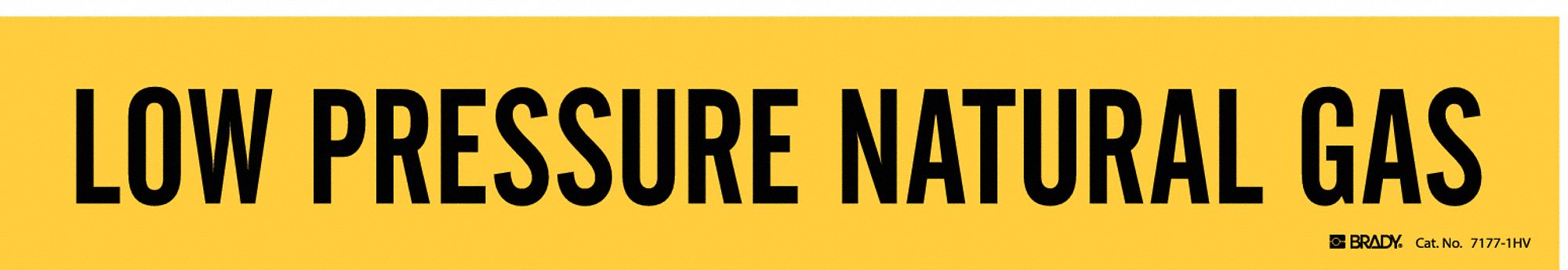 Low Pressure Natural Gas, Yellow, Pipe Marker - 8PLZ2|7177-1HV - Grainger