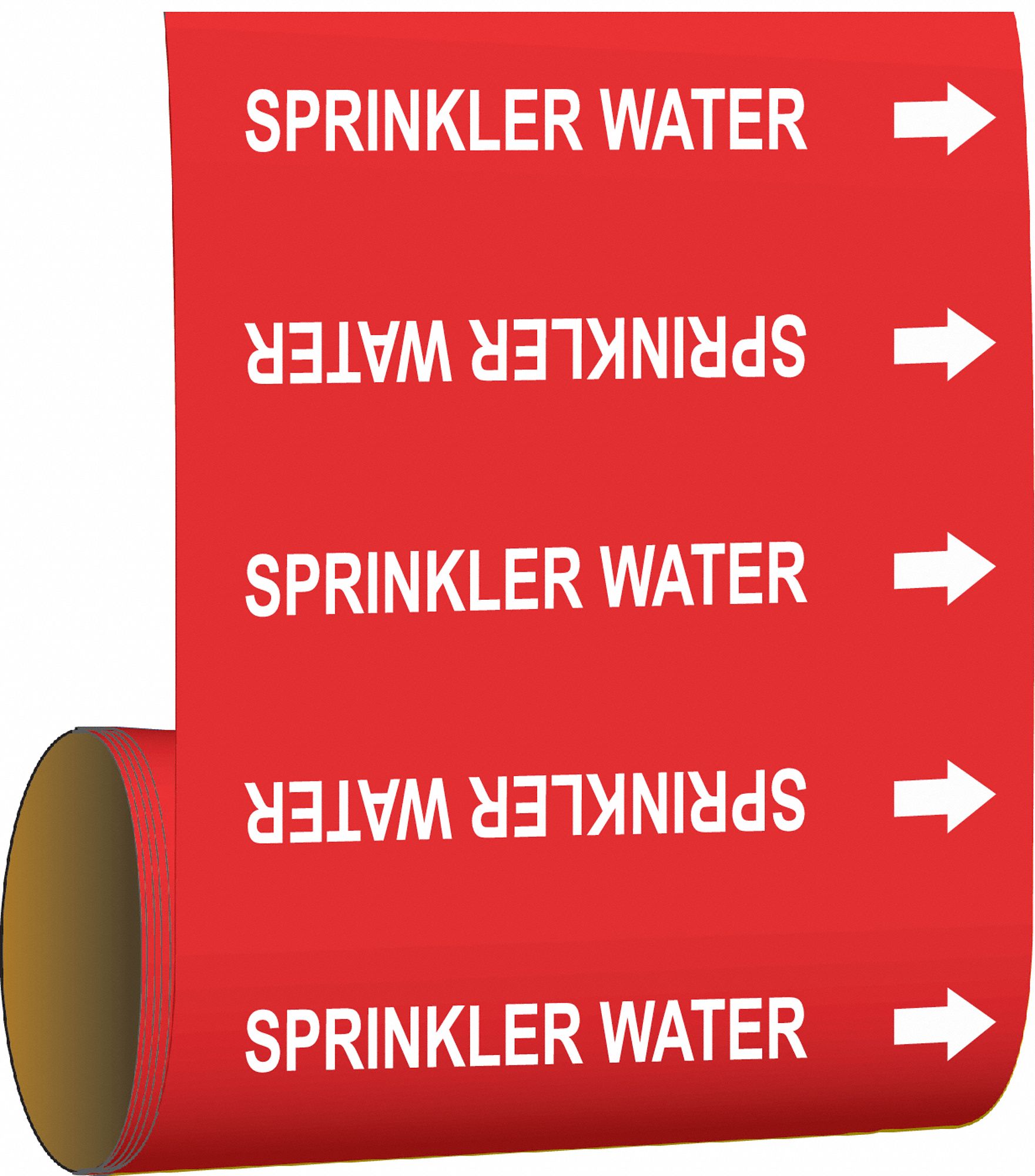 Sprinkler Water, Red, Pipe Marker - 8VXV8|15593 - Grainger