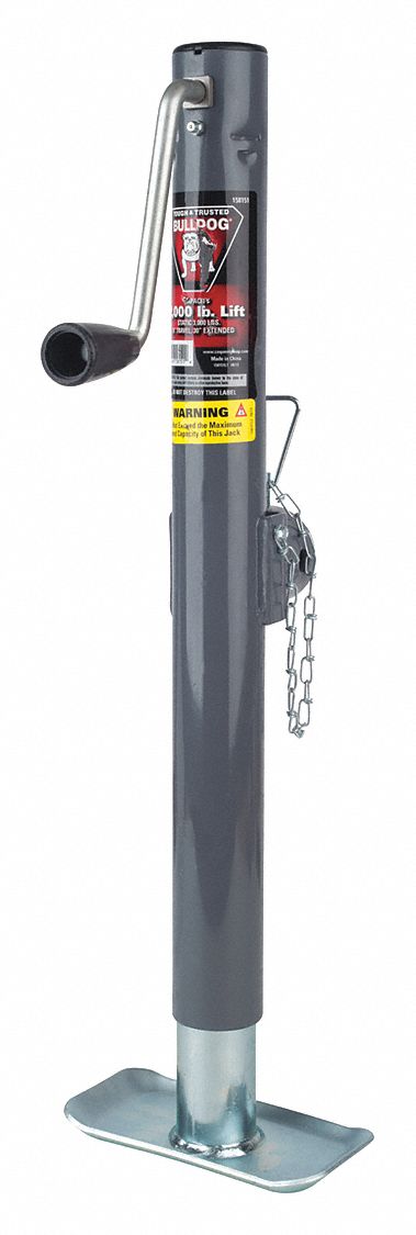 BULLDOG, Sidewind Trailer Jack, 3,000 lb Static Load Capacity, Trailer ...
