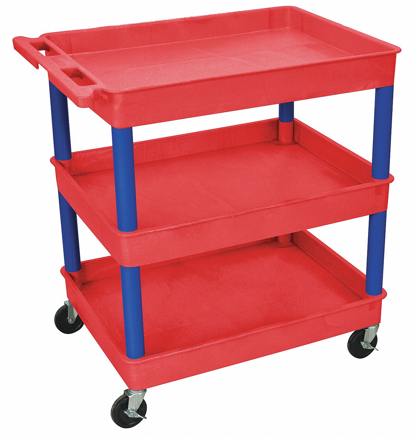 Utility Cart, 300 lb Load Capacity, Number of Shelves 3, 32 in x 24 in ...