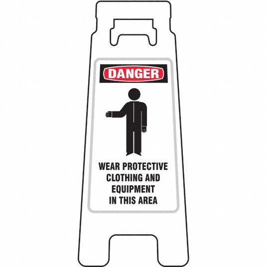 Plastic, 24 3/8 in Nominal Sign Size, Two Sided Floor Stand Sign ...