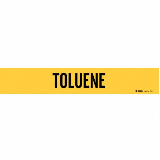 Toluene, Yellow, Pipe Marker - 8RJA0|7284-1 - Grainger