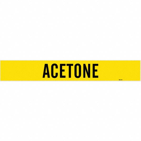 Acetone, Yellow, Pipe Marker - 8RLA2|7000-1HV - Grainger