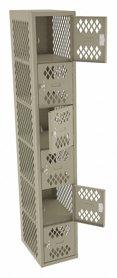 TENNSCO, 12 in x 18 in x 72 in, 6 Tiers, Box Locker - 8RLR6|VBL6-1218 ...