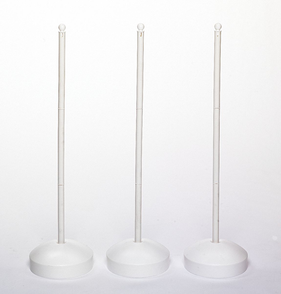 Barrier Post, Height 40 in, White, Post Material High Density ...