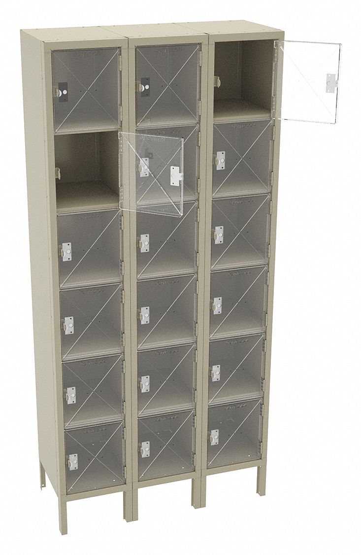 TENNSCO, 36 in x 15 in x 78 in, 6 Tiers, Box Locker - 8RN07|CBL6-121512 ...