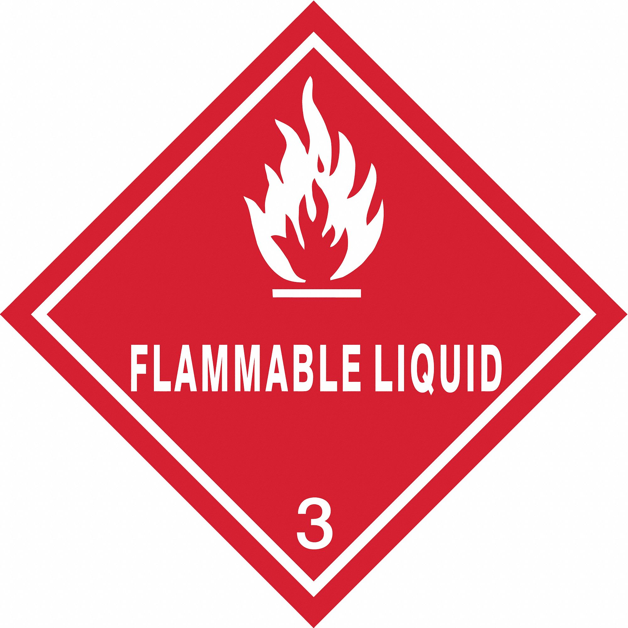 Flammable Liquid 4 In Label Wd DOT Container Label 9CUV3 9CUV3