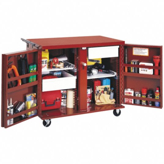 CRESCENT JOBOX, 26 7/8 in Overall Wd, 26 7/8 in Overall Dp, Jobsite ...