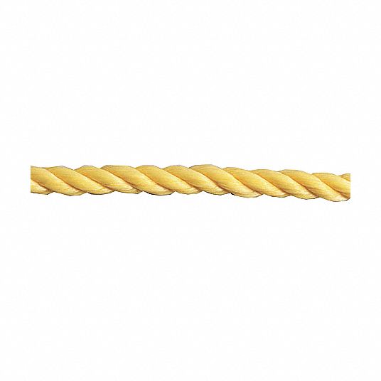 1/4 in dia. Polypropylene All Purpose General Utility Rope, Yellow ...