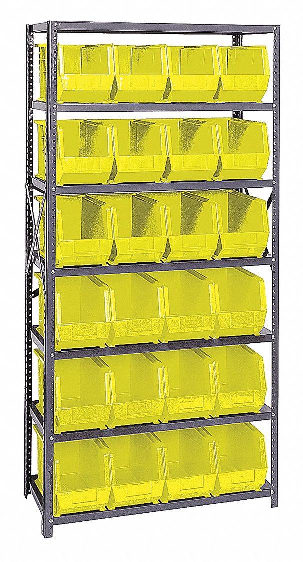 QUANTUM STORAGE SYSTEMS, 36 in x 18 in x 75 in, 1 Sided, Bin Shelving ...