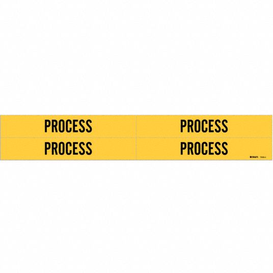 Process, Yellow, Pipe Marker - 8TMA0|7223-4 - Grainger