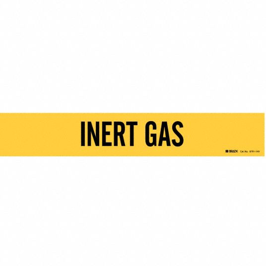 Inert Gas, Yellow, Pipe Marker - 8TPE9|8791-1HV - Grainger