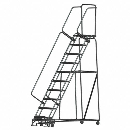 BALLYMORE, 8.3 ft Platform Ht, Unassembled, Rolling Ladder - 8TRP5 ...