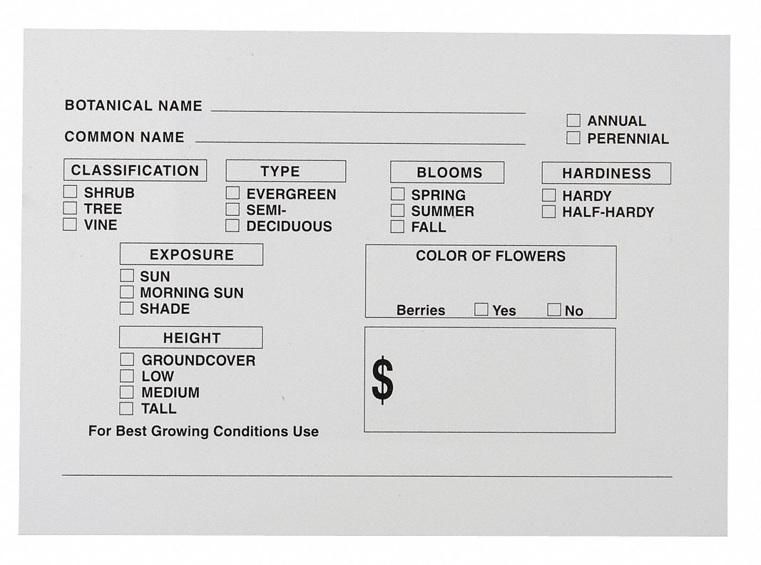 COLLIER METAL SPECIALTIES, Vinyl, White, Sign Card - 8TRX5|PLCD 11-7 ...