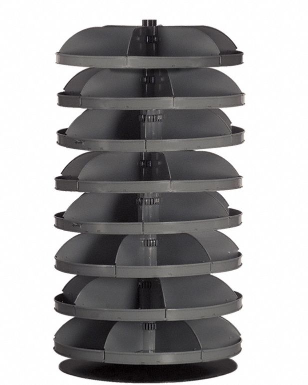 DURHAM MFG, 65 1/2 in x 34 in, 8 Levels, Revolving Storage Bin - 8TTW2 ...