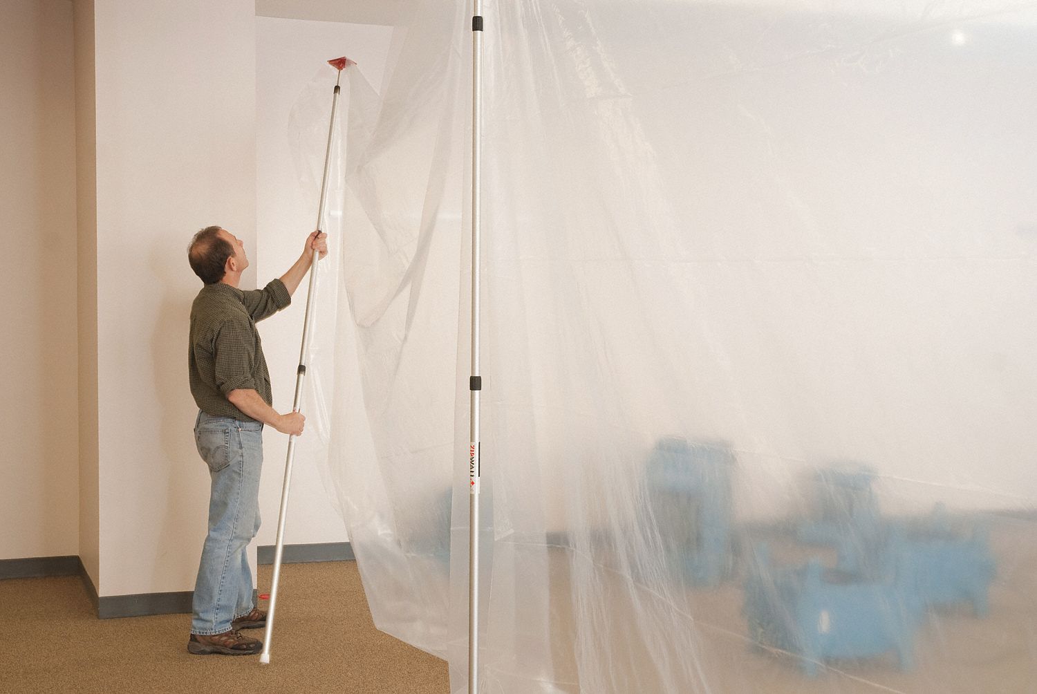 ZIPWALL Dust Barrier System, With Case - 8TUH9|4PL - Grainger