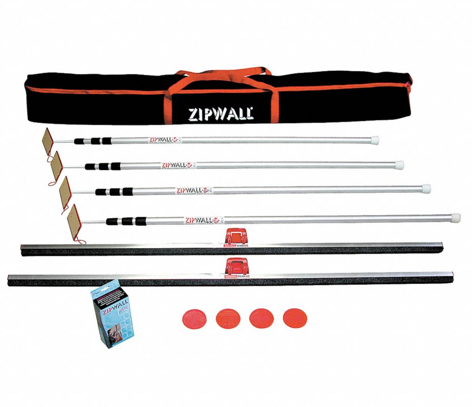 ZIPWALL Sistema d/Barrera,Plata,Al 4pies,Cremll. - 8TUH9 | 4PL ...
