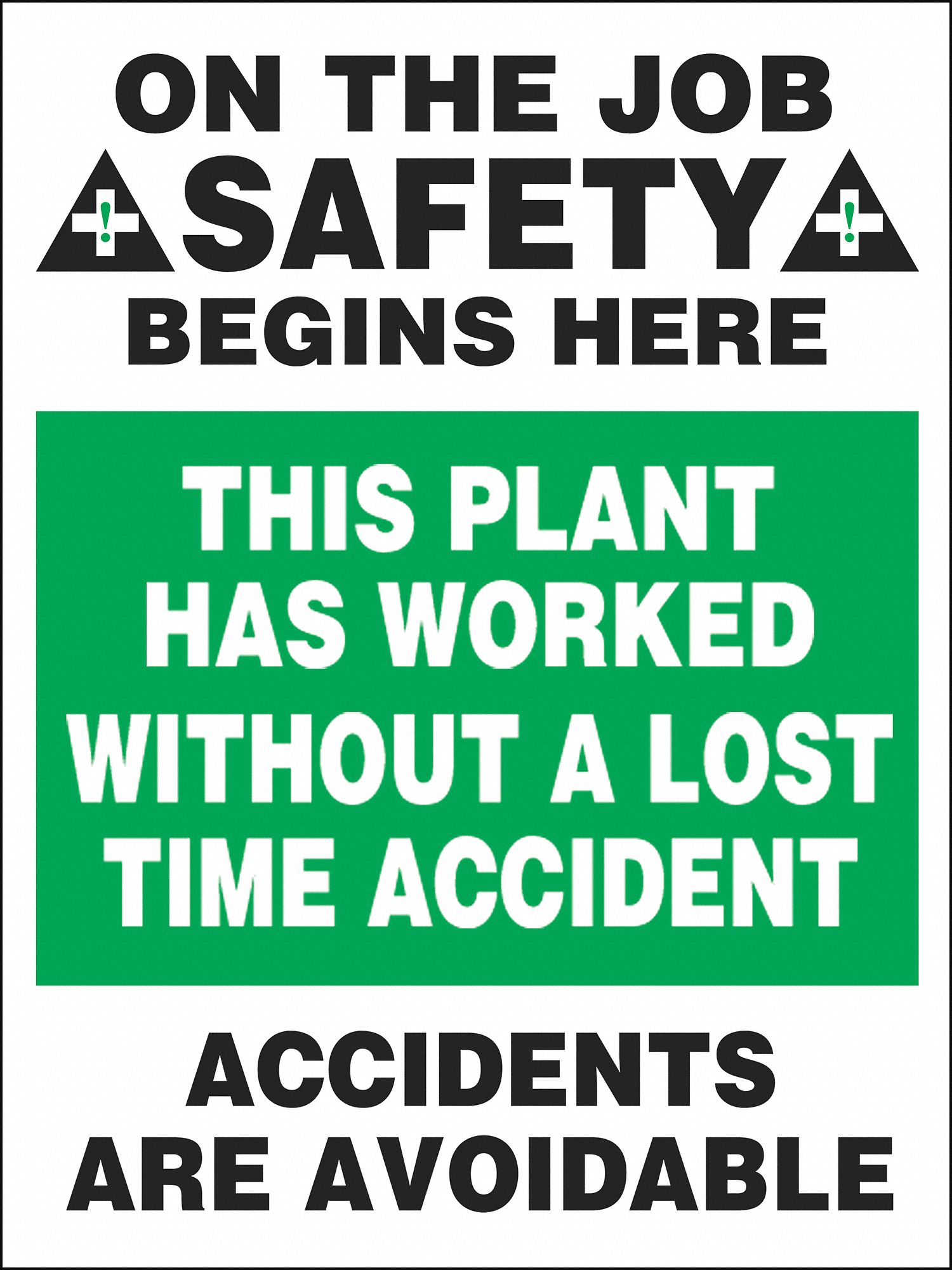 22 in x 17 in Nominal Sign Size, Clear Film Laminate, Safety Poster ...