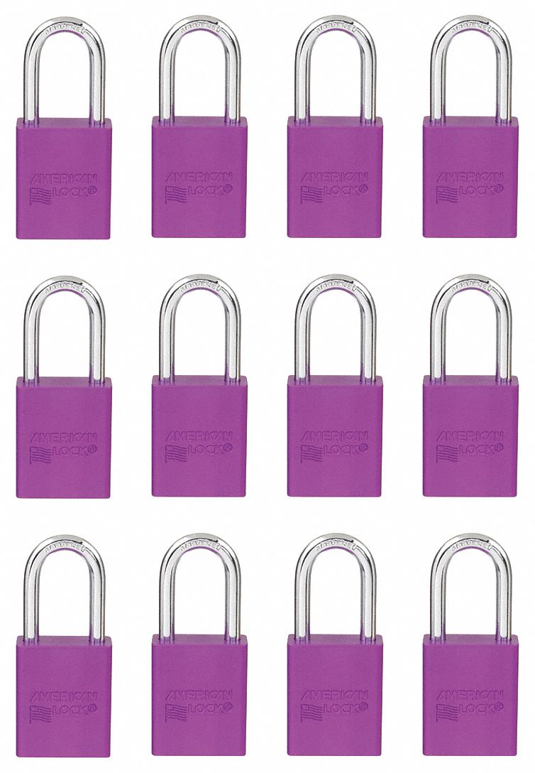 AMERICAN LOCK Purple Lockout Padlock, Alike Key Type, Master Keyed: No ...
