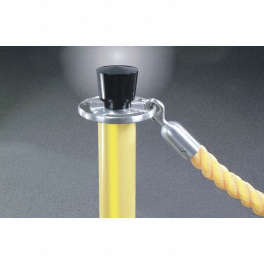 Polypropylene Barrier Rope, Yellow Rope Color, Satin Chrome Snap End ...