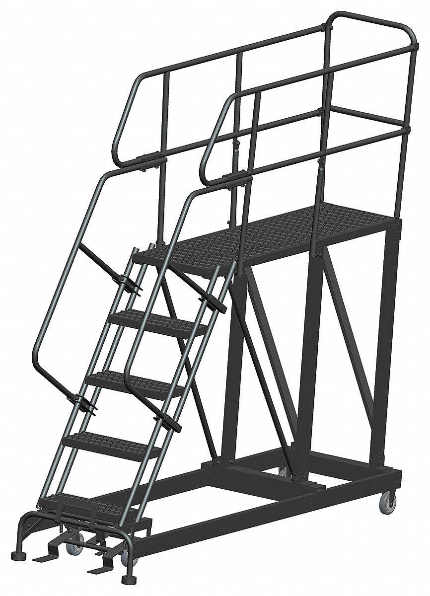 BALLYMORE, 4.2 ft Platform Ht - Max, 24 in x 60 in, Mobile Work ...