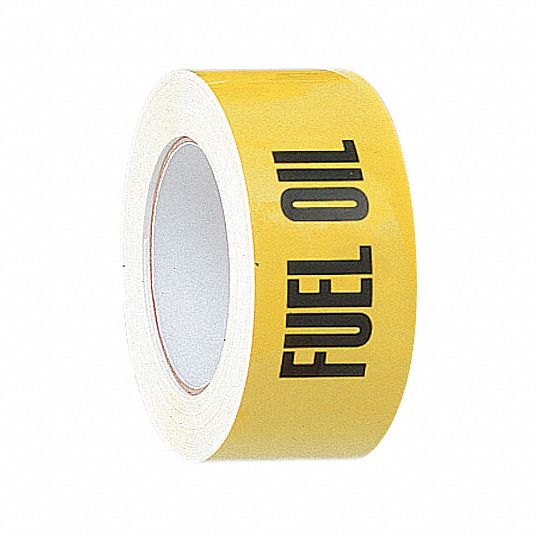 Fuel Oil, Yellow, Pipe Marker - 8UKP8|2X90FT FUEL OIL - Grainger
