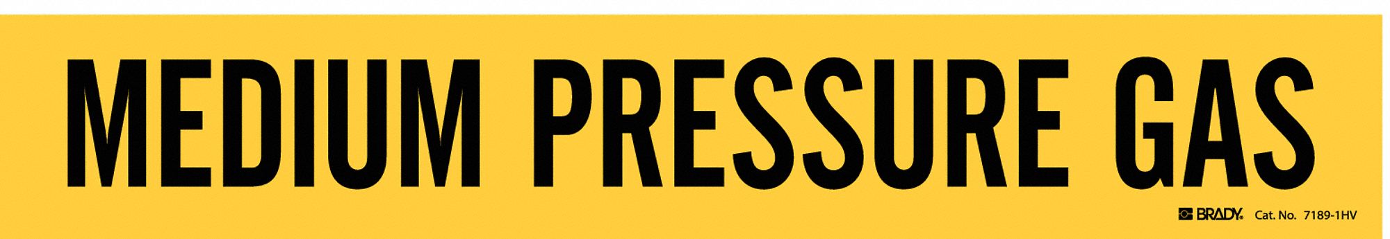 Medium Pressure Gas, Yellow, Pipe Marker - 8UKZ5|7189-1HV - Grainger