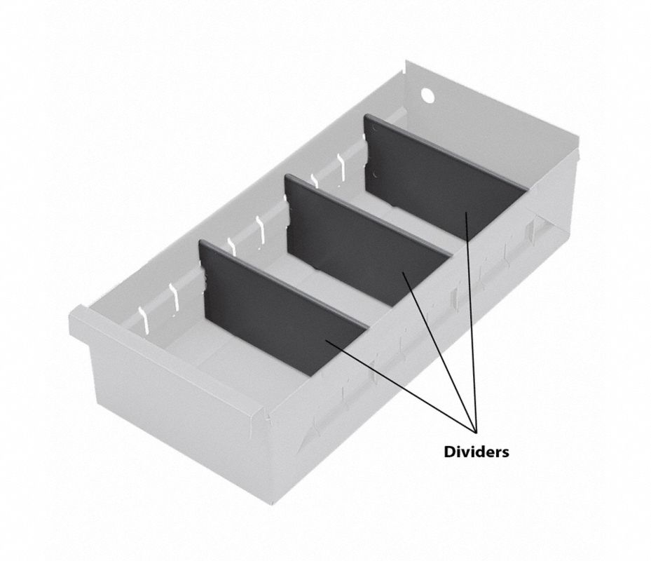DURHAM MFG Caja c/Divisores,2-1/2"Alt,5-1/4"An,PQ12 - Particiones y ...